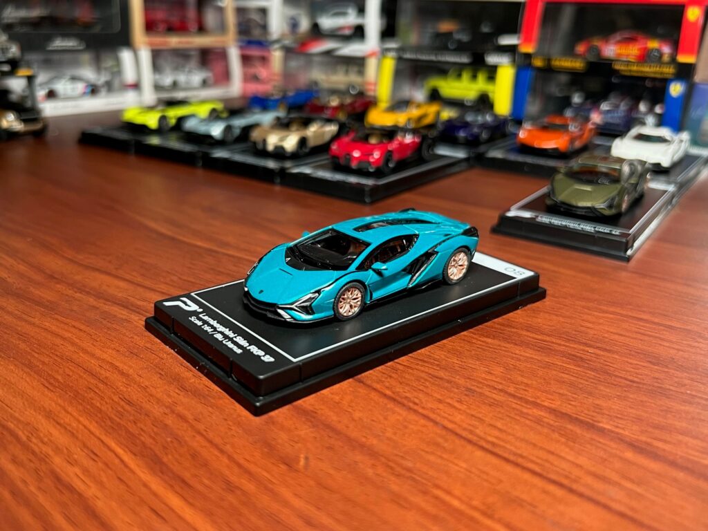PosterCars 1:64 Lamborghini Sian Blue Uranus | Hot Wheels Bogotá