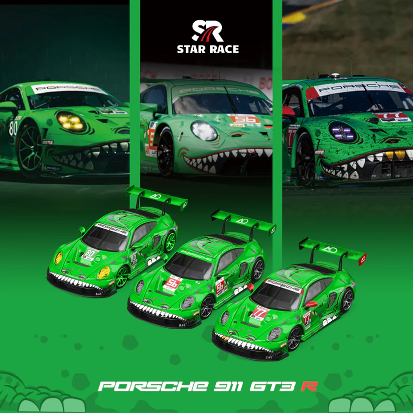 Star Race Porsche 911 GT3 R - Tyrannosaurus REXY Set de 3 | HW Bogotá