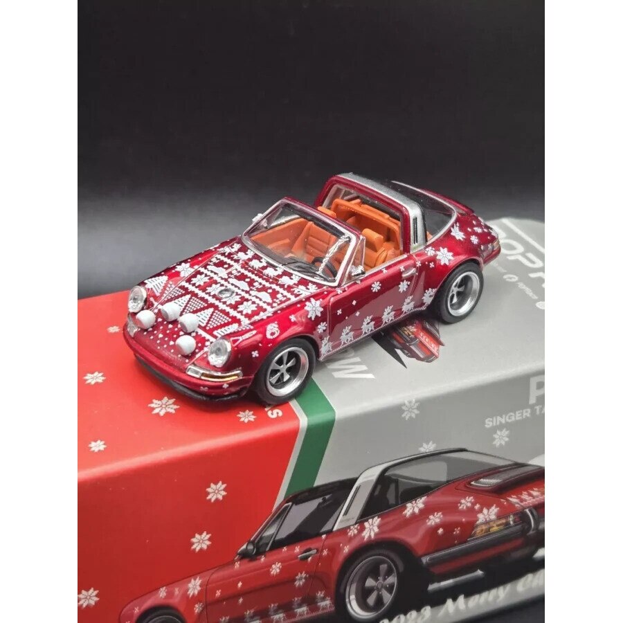 Poprace 1/64 Porsche Singer Targa- Christmas Edition 2023 (Metallic red ...