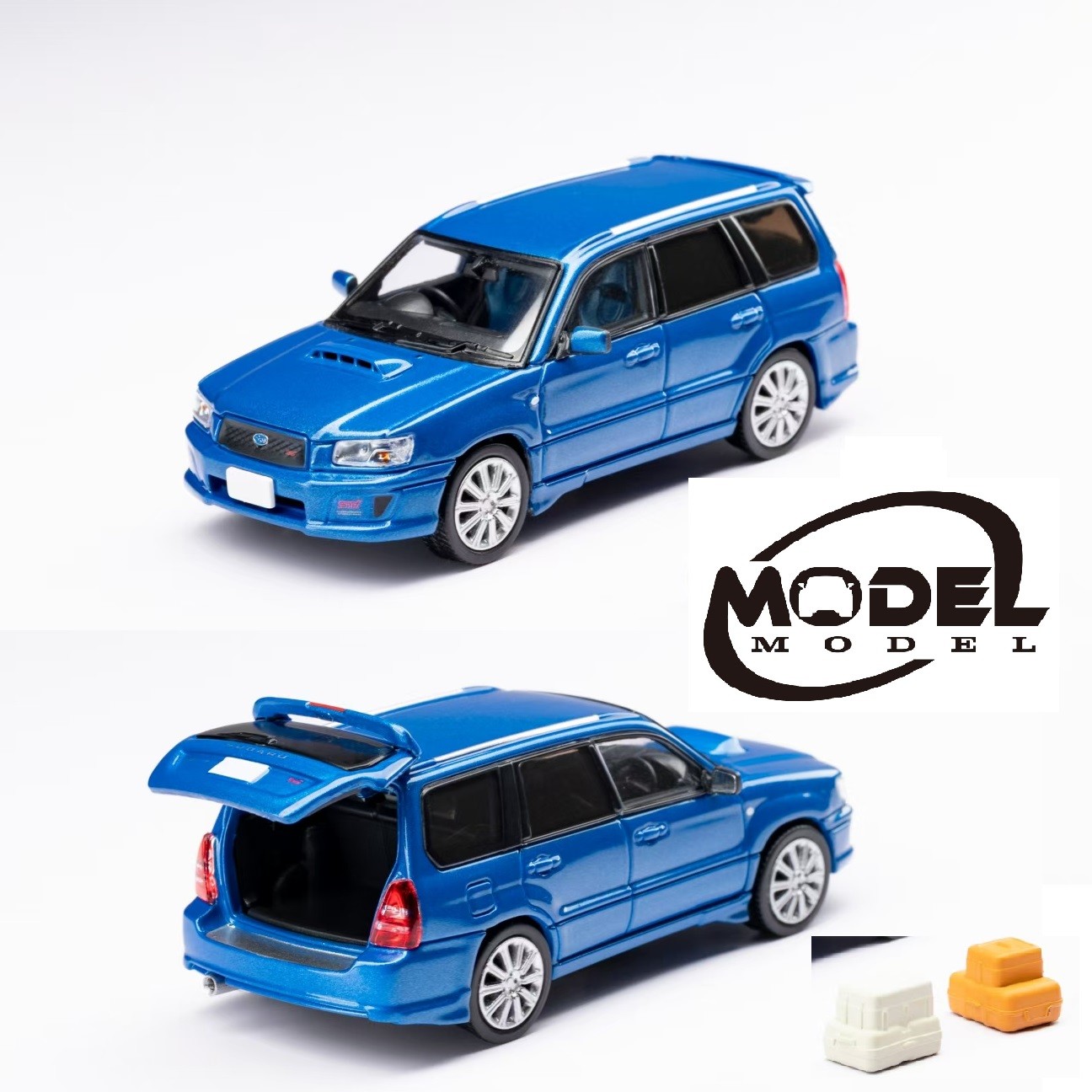 ModelModel 1/64 Subaru Forester SG9 Sti blue | HW Bogotá