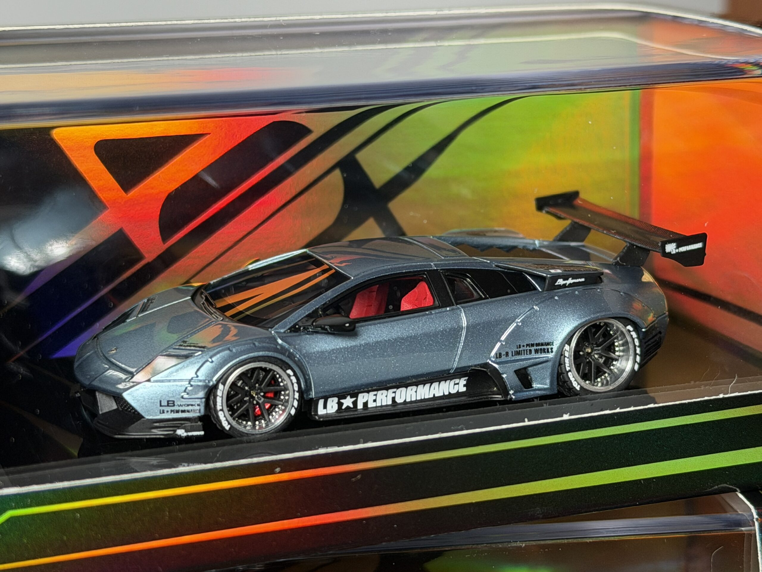 Error404 1:64 Lamborghini Murcielago LP640 LBWK Ice blue Alerón Alto en ...