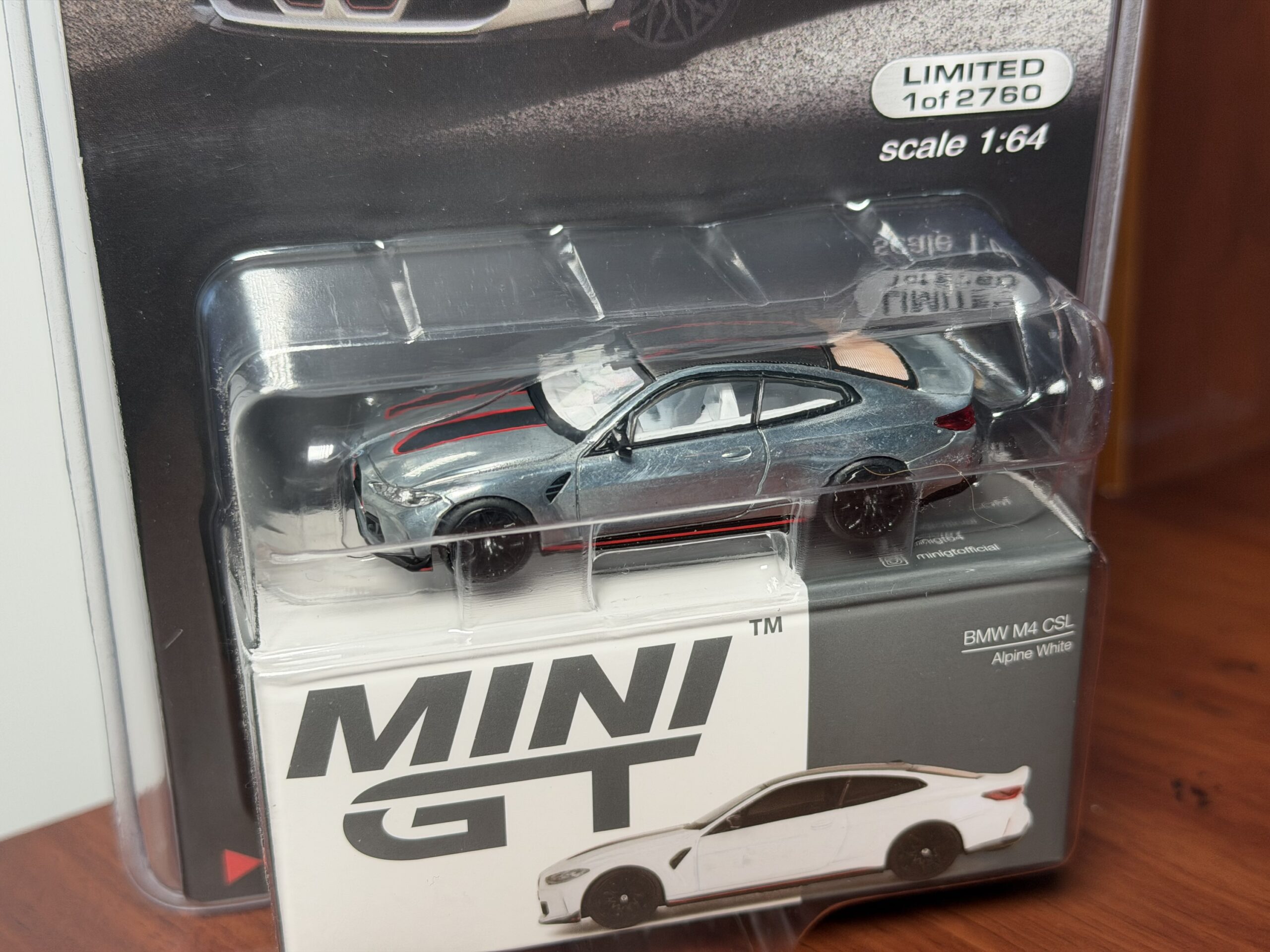 *CHASE* Mini GT 1:64 BMW M4 CSL – Alpine White | HW Bogotá