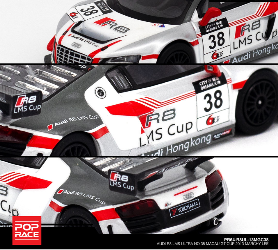 1:64 POP RACE Audi R8 LMS Ultra No.38 Macau GT Cup 2013 Marchy Lee | HW ...